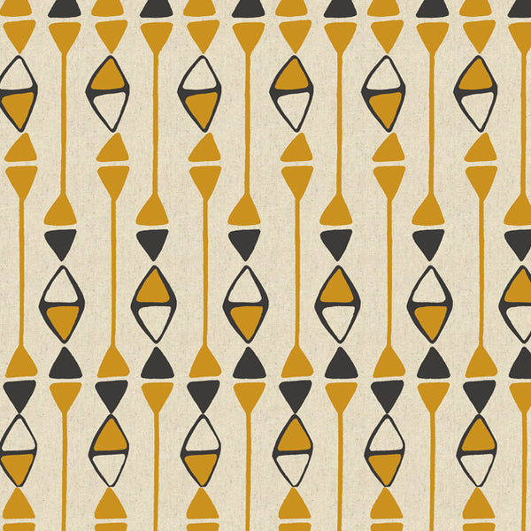 Arrow Large Mustard Cotton Linen – Design Team